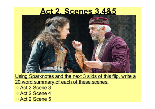 1-9 AQA The Merchant of Venice Act 2 | Teaching Resources