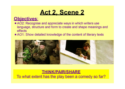 1-9 AQA The Merchant of Venice Act 2 | Teaching Resources