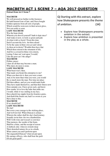 Macbeth Act 1 Scenes 6 and 7 | Teaching Resources