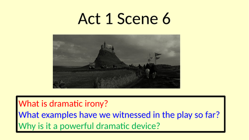 Macbeth Act 1 Scenes 6 and 7 | Teaching Resources