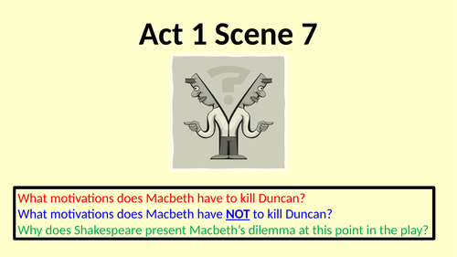 Macbeth Act 1 Scenes 6 and 7 | Teaching Resources
