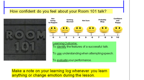 Room 101 speaking and listening lesson and resources | Teaching Resources