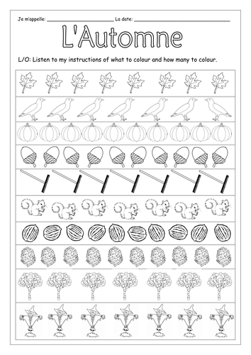 FRENCH - AUTUMN - EN AUTOMNE JE VOIS... | Teaching Resources