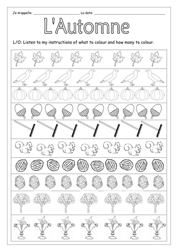 FRENCH - FALL - EN AUTOMNE JE VOIS... | Teaching Resources