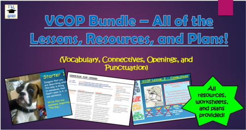 VCOP Bundle - All of the Lessons, Resources, and Plans! | Teaching ...