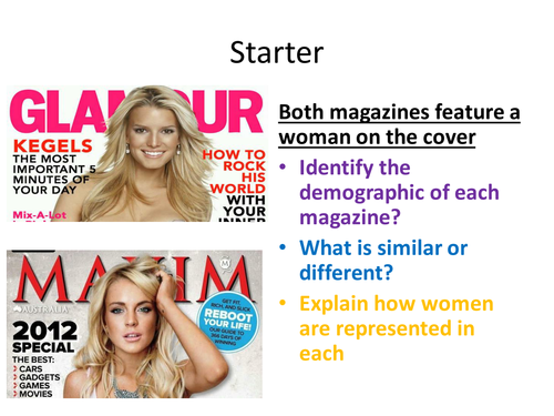 Media studies GCSE Print Media Magazine covers analyse and create own ...