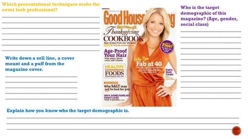 Media studies GCSE Print Media Magazine covers analyse and create own ...
