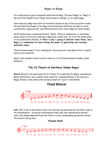 Indian Classical Music Unit Pack | Teaching Resources