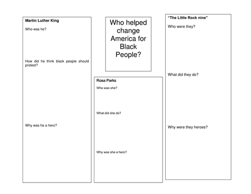 USA Civil Rights fact files and Grid | Teaching Resources
