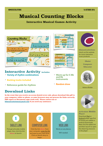 Musical Counting Blocks Basics Interactive Music Activity And Warm Up ...