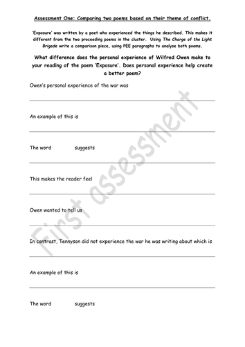 Resources for Power and Conflict Poetry Collection AQA | Teaching Resources