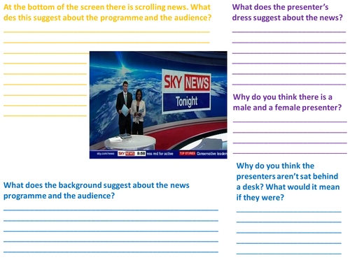 English/Media studies Investigating Television News TV News - ready to ...