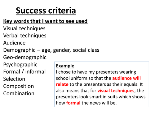 English/Media studies Investigating Television News TV News - ready to ...