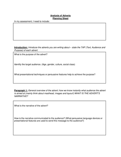 Media studies Advertising - Analyse and create AQA GCSE BTEC - print ...