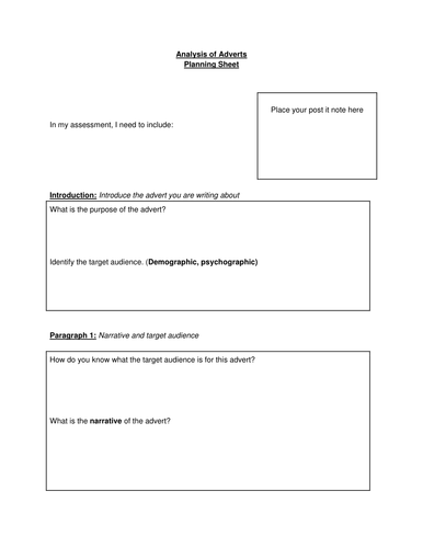 Media studies Advertising - Analyse and create AQA GCSE BTEC - print ...