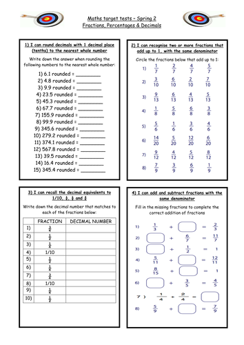 Maths Targets | Teaching Resources