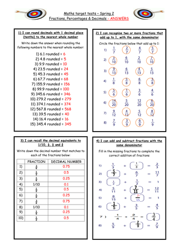 Maths Targets | Teaching Resources