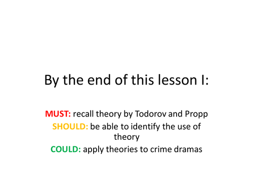 Media studies TV Crime Drama analysis and creation GCSE Media theory ...