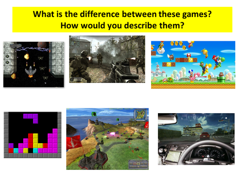 Media studies Video games Computer games Analysis GCSE BTEC Types of ...