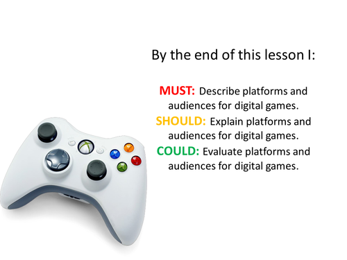 Media studies Video games Computer games Analysis GCSE BTEC Types of ...