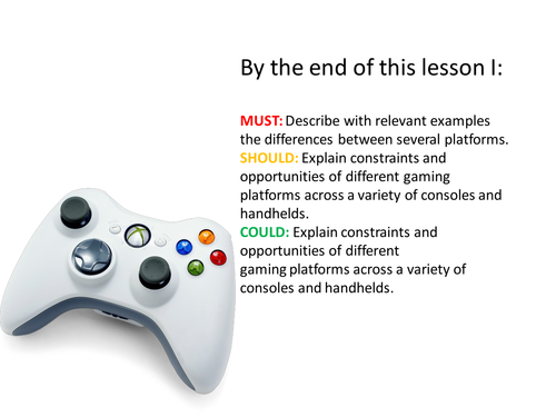 Media studies Video games Computer games Analysis GCSE BTEC Types of ...