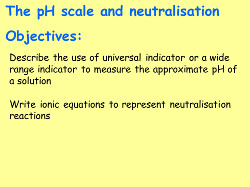 AQA C4.6 (New GCSE Spec 4.4 - exams 2018) - The pH scale and ...