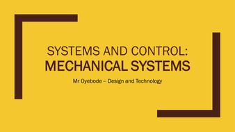 Systems and Control: Mechanical Systems | Teaching Resources