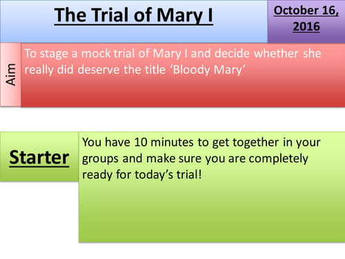 Trial of Mary I: Does she deserve the title 'Bloody'? | Teaching Resources