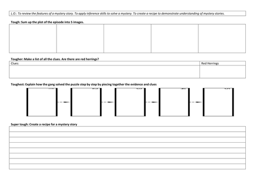 Scooby Doo: differentiated worksheet to develop inference skills ...
