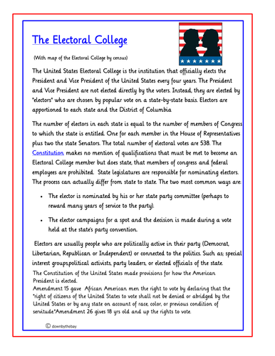 The Electoral College | Teaching Resources