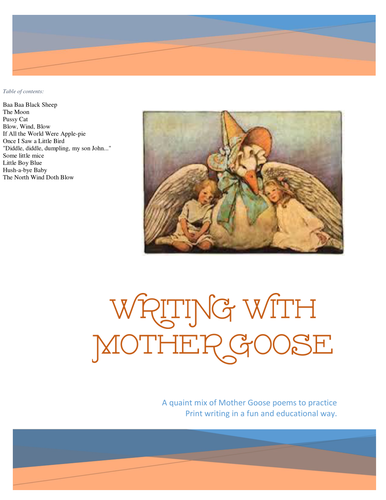 Writing practice-learning to write with Mother Goose | Teaching Resources