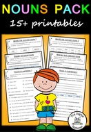 Nouns Pack (Parts of Speech) (suitable for both UK/US) - 15+ printables ...