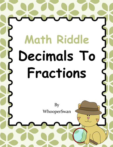 Math Riddle: Fractions Bundle | Teaching Resources