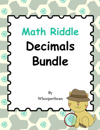 Math Riddle: Decimals Bundle | Teaching Resources