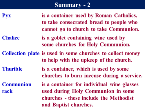 Christianity - Objects Used in Worship | Teaching Resources