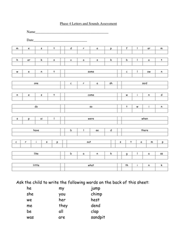 Letters and Sounds/Phonics assessment tracking booklets and answer ...
