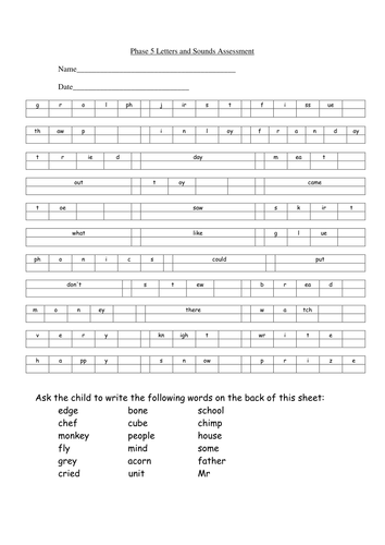 Letters and Sounds/Phonics assessment tracking booklets and answer ...