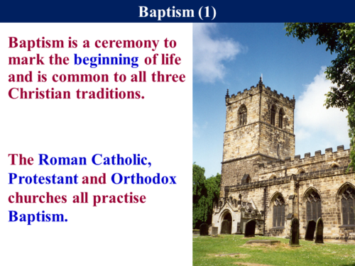 Christianity - Rites of Passage 1 - Baptism | Teaching Resources