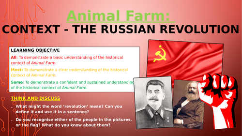Animal Farm: Context - The Russian Revolution | Teaching Resources