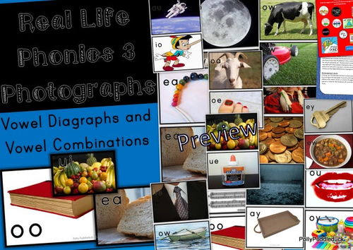 Phonics - Real Life Phonics Pictures (The Vowel Digraphs) | Teaching ...