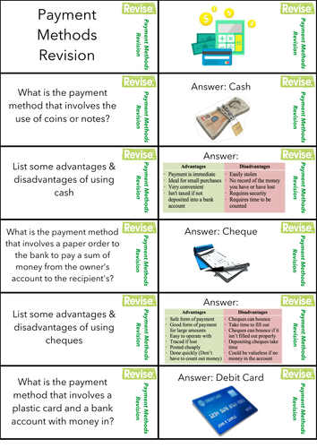 Payment Methods - Business (Revision/Lesson Powerpoint & Flashcards ...