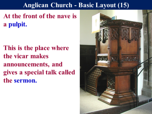 Christianity - Church Interiors - 1 (Anglican & Shared Features ...