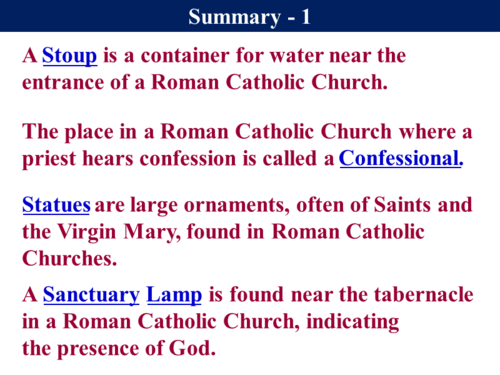 Christianity - Church Interiors - 2 (Roman Catholic Features ...