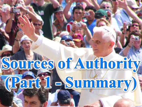Christianity - Sources of Authority 1 (1 of 2) | Teaching Resources