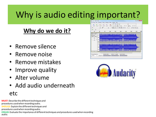 Audio production - week 4 Create an audio product - risk assessment ...