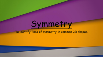 Symmetry - An Introduction | Teaching Resources