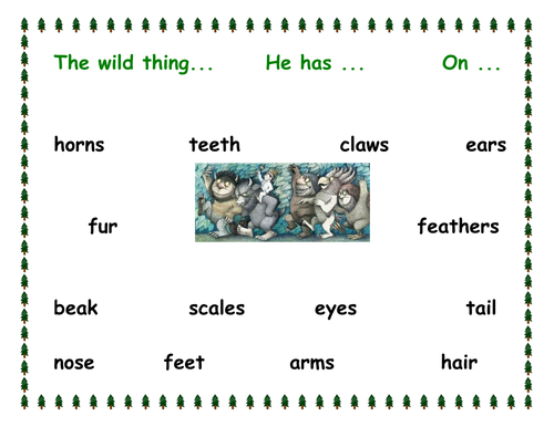 2 weeks literacy plan on Where the Wild Things are for Year 2 ...