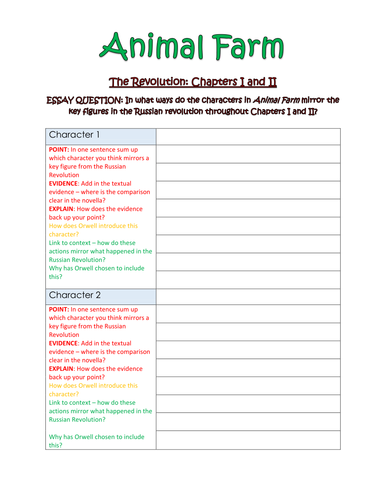 Animal Farm: Old Major's Dream and The Revolution! | Teaching Resources