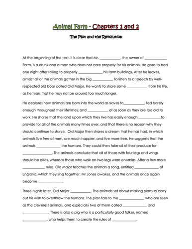 Animal Farm: Old Major's Dream and The Revolution! | Teaching Resources