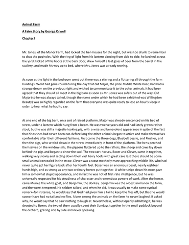 Animal Farm: Old Major's Dream and The Revolution! | Teaching Resources